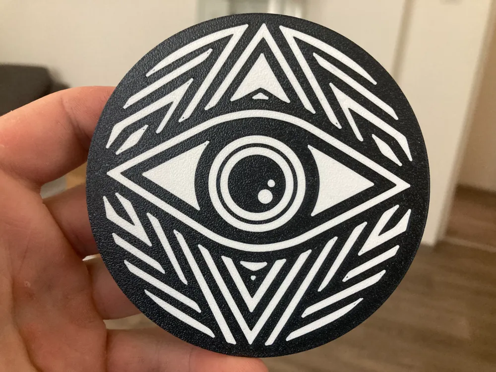 Geometric eye coaster by jakubhroch MakerWorld: Download Free 3D Models
