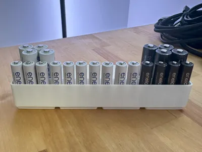 オプションのGridfinityベース付きバッテリーホルダー by Dead Pixel MakerWorld：無料3Dモデルをダウンロード