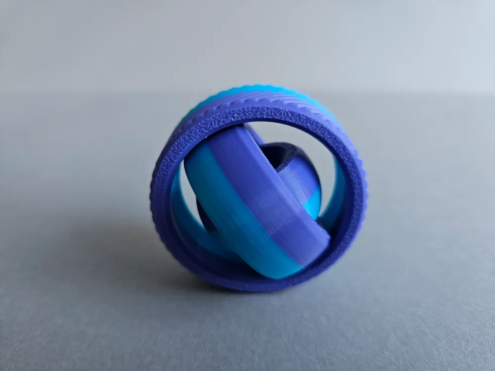 Helical Gear 3 Ring Gyro Fidget Spinner by Jimbobble - MakerWorld