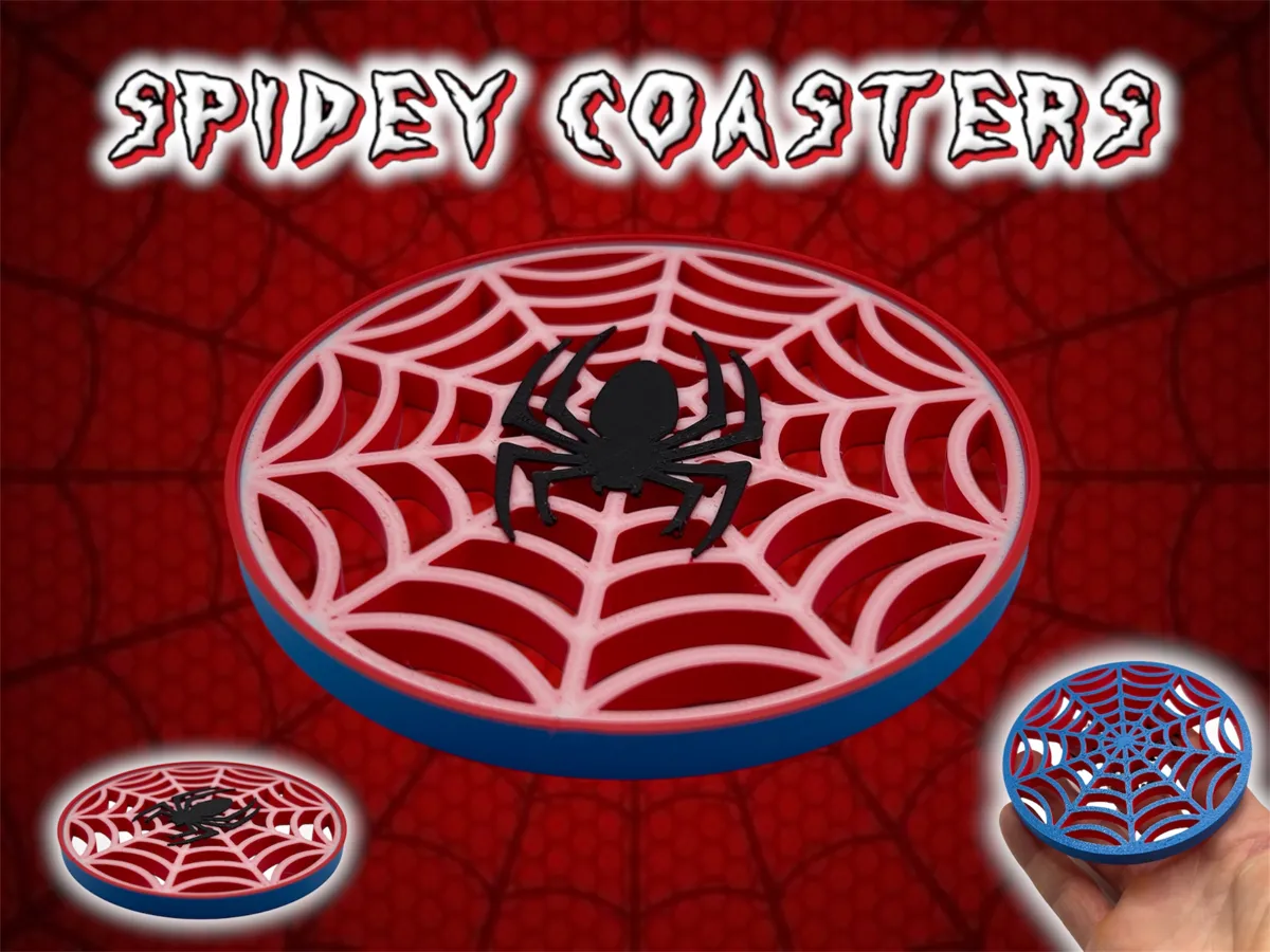 Spidey Coasters / Spider-Man Themed - Free 3D Print Model - MakerWorld