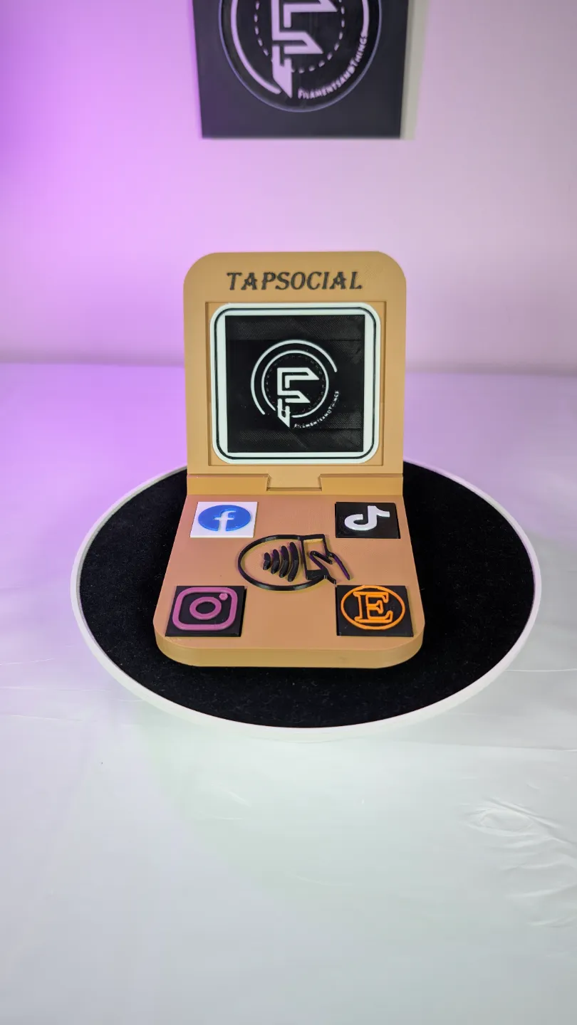 Customizable Social Media NFC Stand 4 , with blank by ...