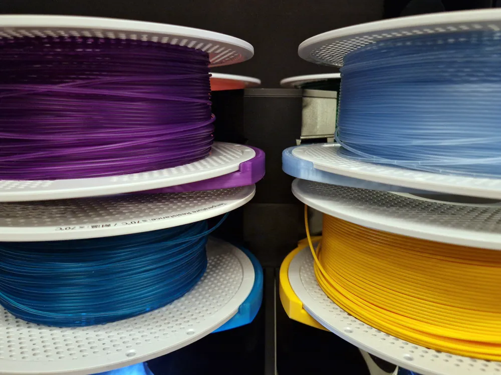 Rotating Filament Spool Rack - UZ Stack - Free 3D Print Model - MakerWorld