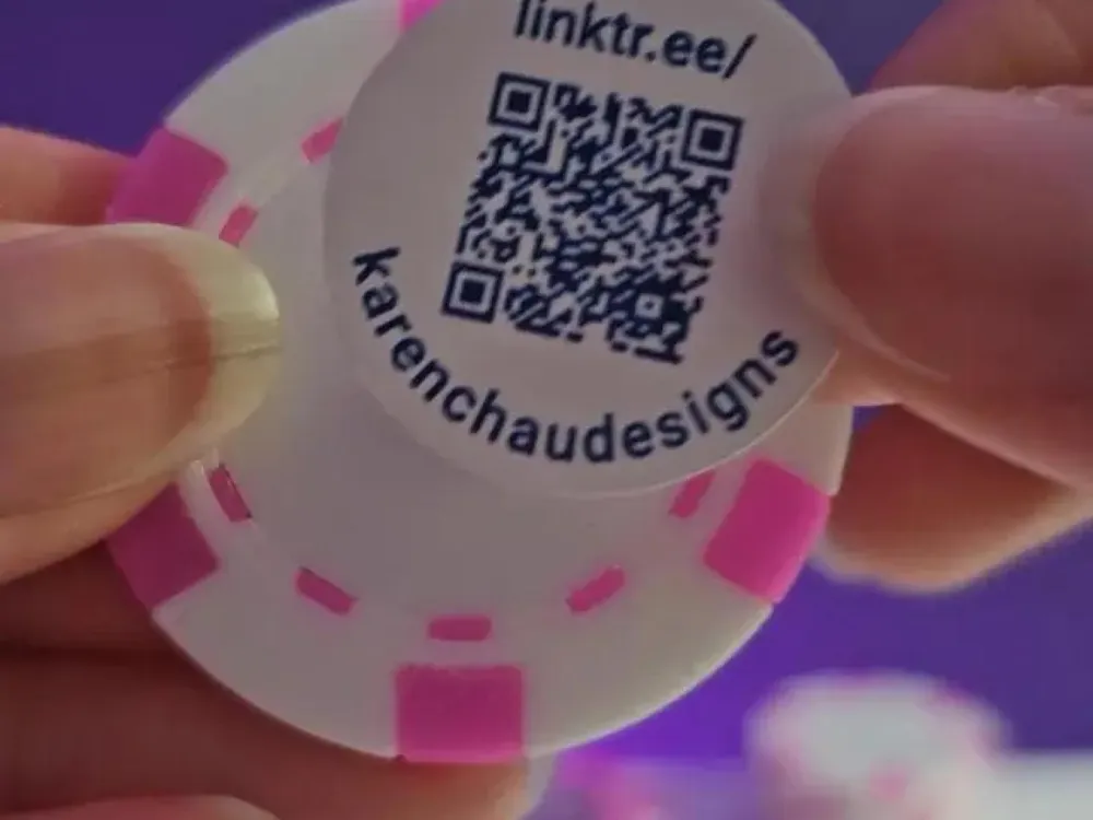 Blank poker chip / MakerChip | Fits 1" sticker by Karen Chau Designs ...