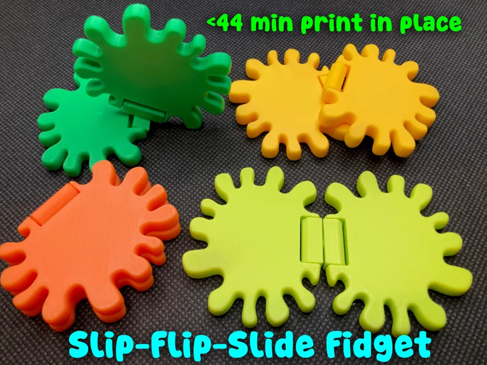 Splat! the Slider + Flip Fidget => Print in Place - Free 3D Print Model ...