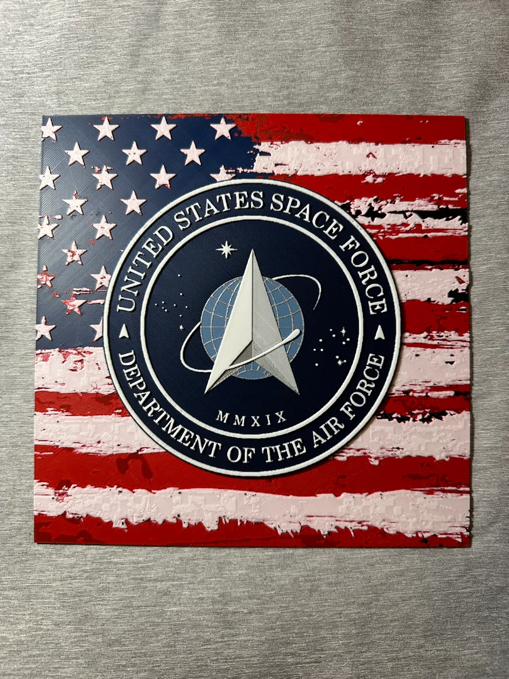 US Flag & US Space Force Logo Hueforge - Free 3D Print Model - MakerWorld