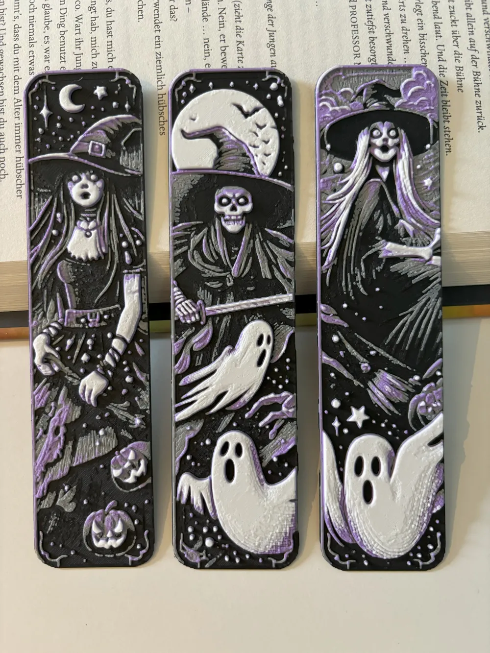 Halloween - Witches Bookmark set - Free 3D Print Model - MakerWorld