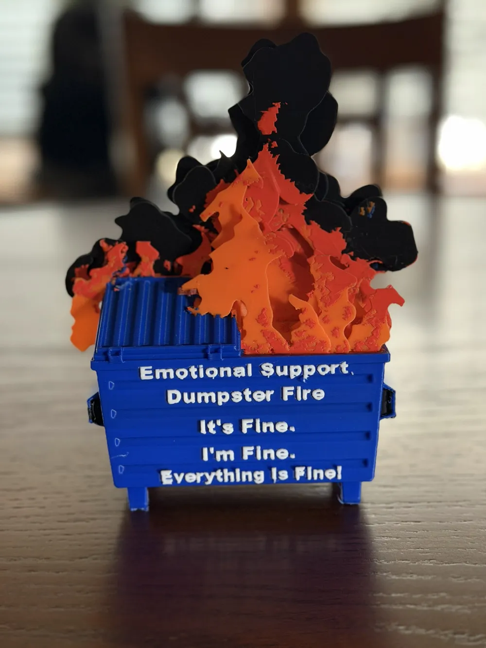 Emotional Support Dumpster Fire: 1/7 Scale - Free 3D Print Model ...