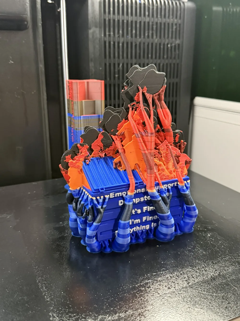 Emotional Support Dumpster Fire: 1/7 Scale - Free 3D Print Model ...