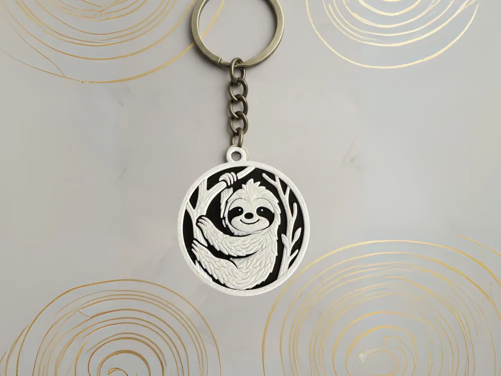 Sloth Keyring - Free 3D Print Model - MakerWorld