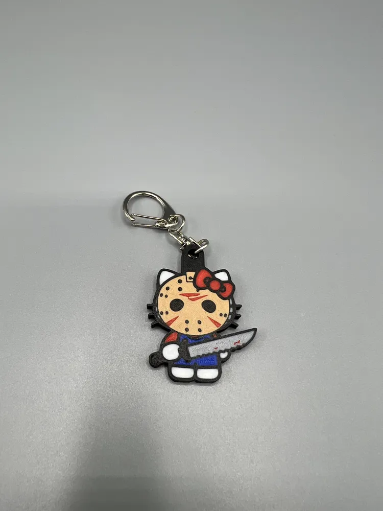 Hello Kitty Horror Movie Keychains - Free 3D Print Model - MakerWorld