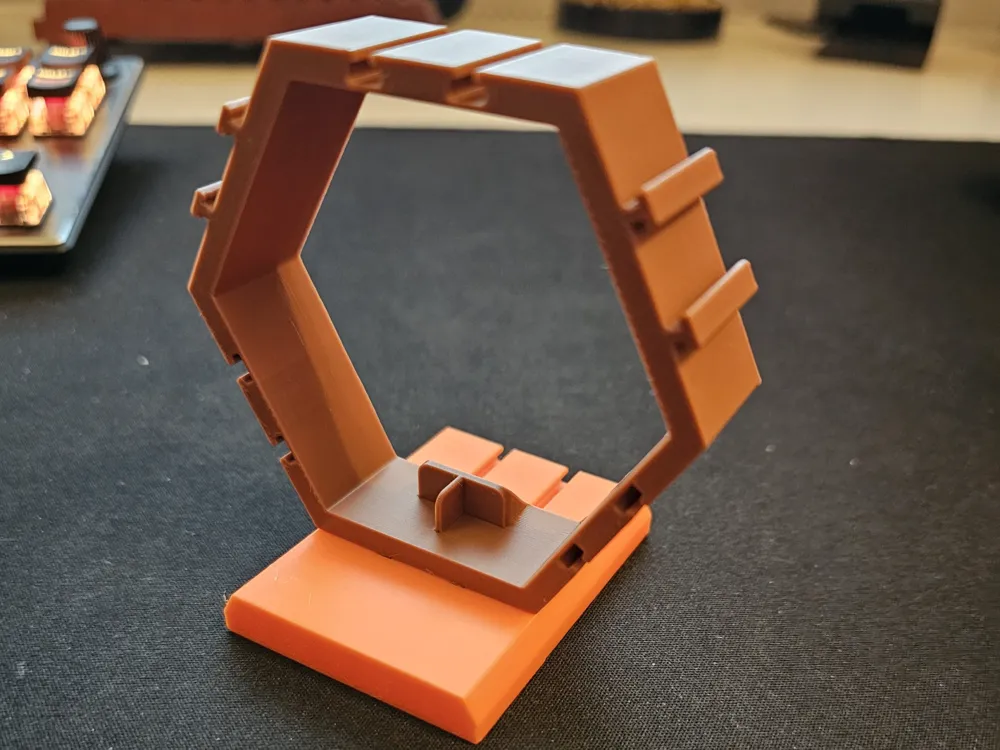 Brick Mini Figure Hex Stand - Wall Mount and Feet Remixed by The ...