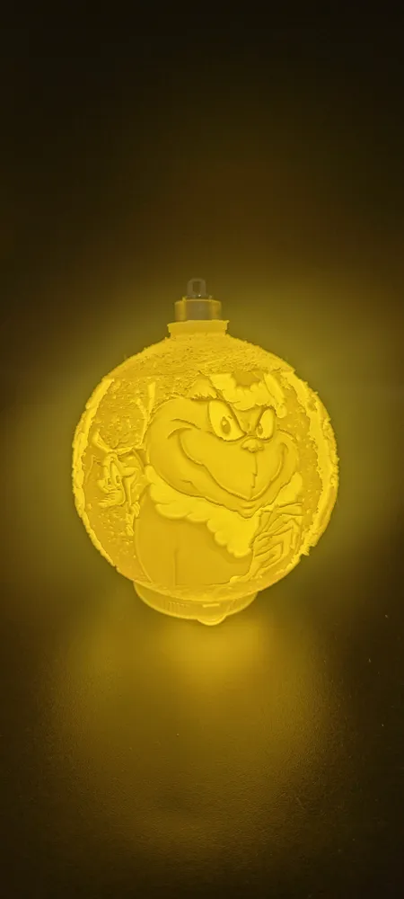 The Grinch Lithophane Christmas Ornament by Galactic Prints MakerWorld ...
