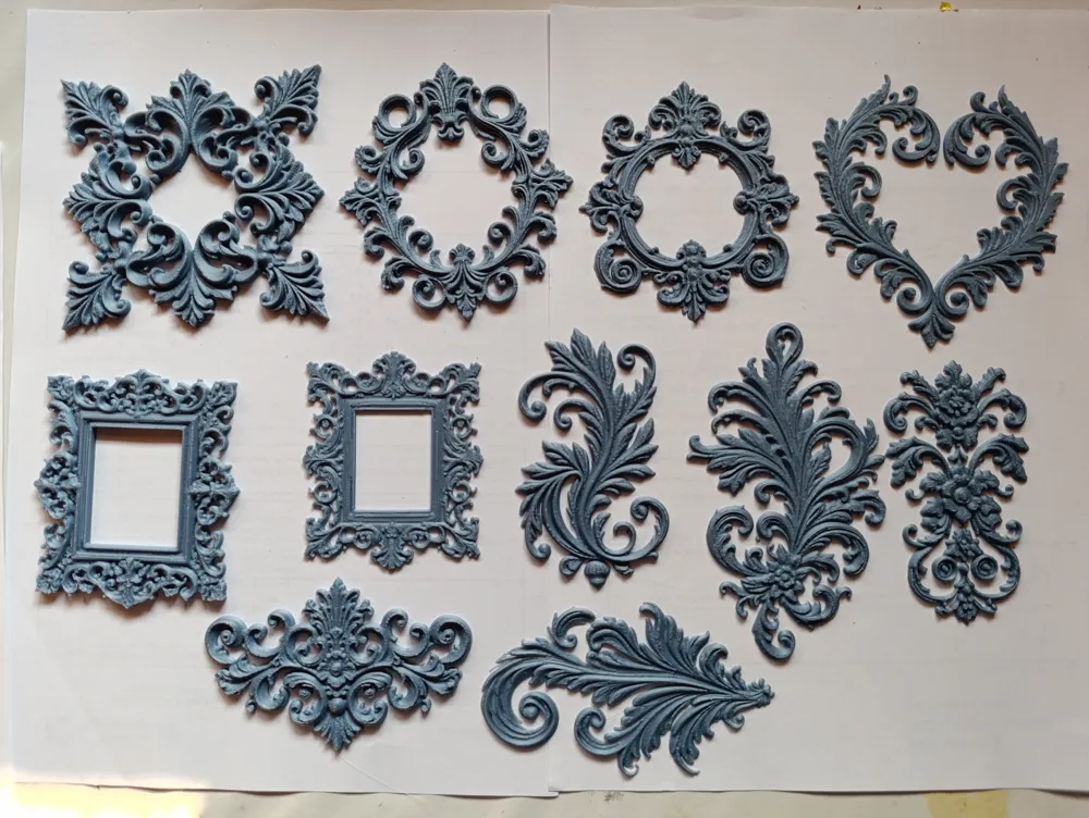 Decorative heart-shaped frieze - Free 3D Print Model - MakerWorld