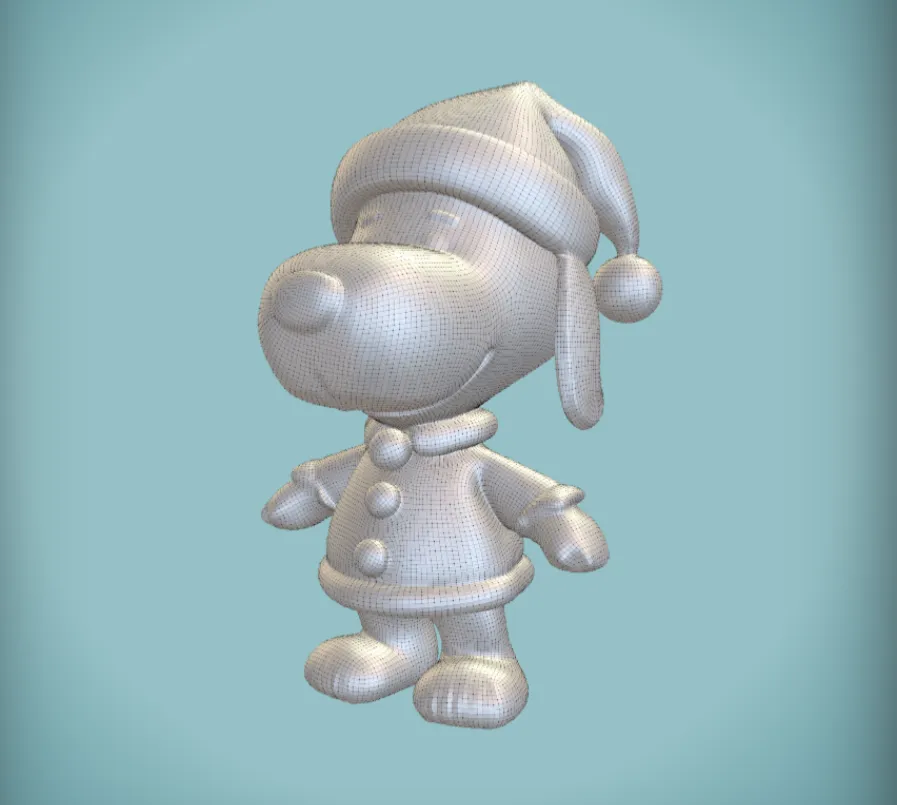 Cute Santa Snoopy - Free 3D Print Model - MakerWorld