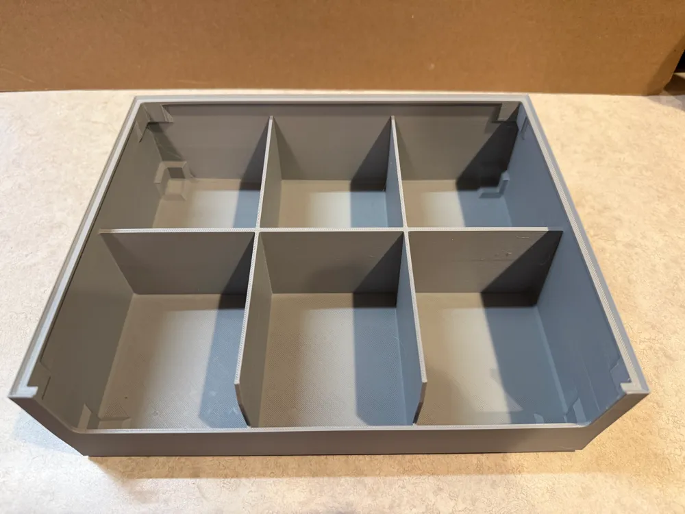 Large Bin 250x200x75mm with 6 slots label recess - Free 3D Print Model ...