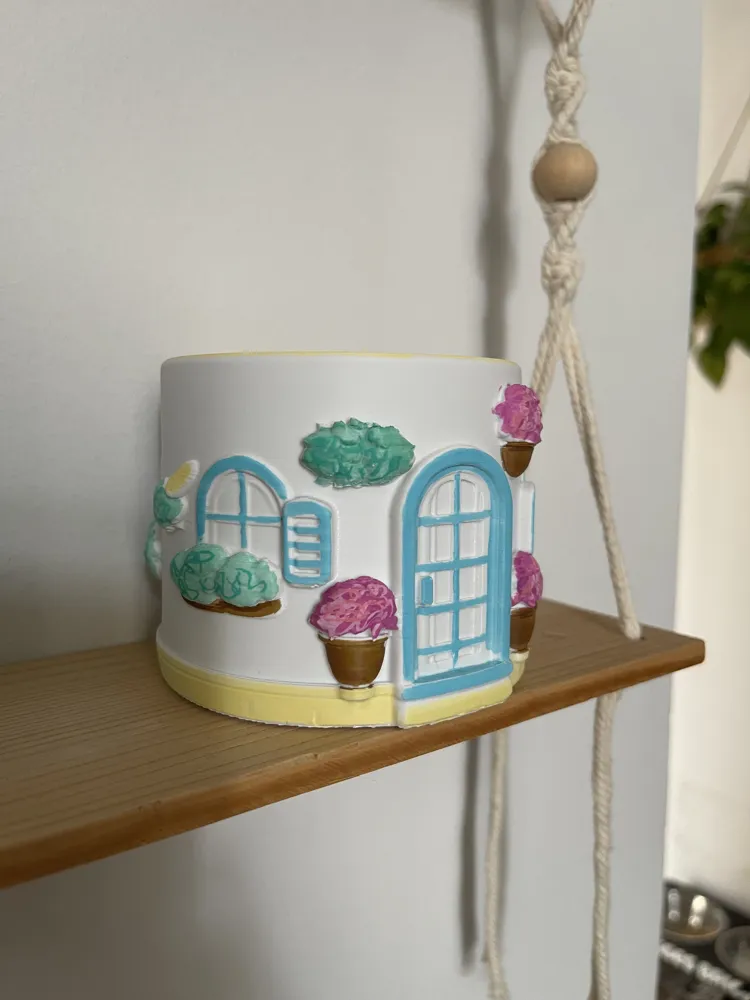 House-shaped plant pot - Free 3D Print Model - MakerWorld