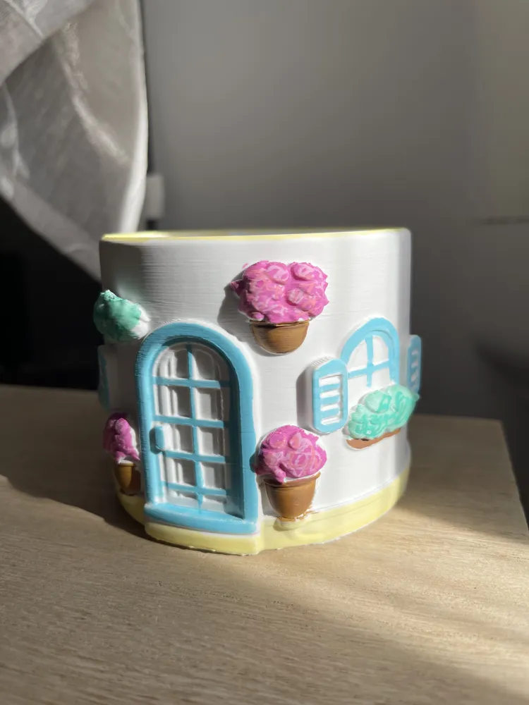 House-shaped plant pot - Free 3D Print Model - MakerWorld