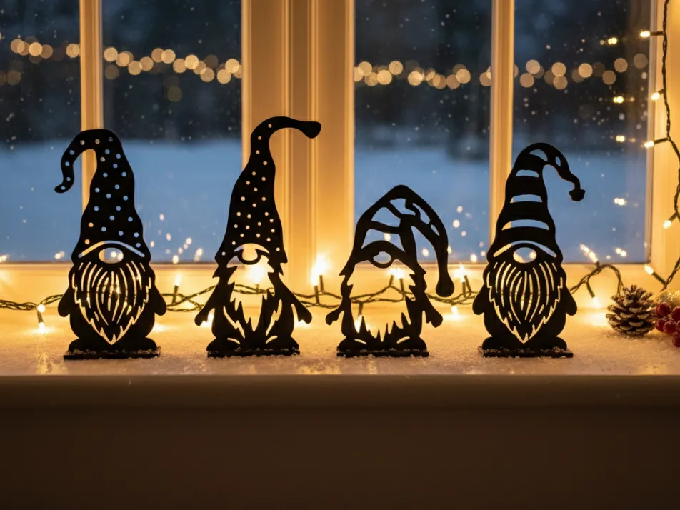 Four Christmas Gnomes for display by Mellowman MakerWorld: Download ...