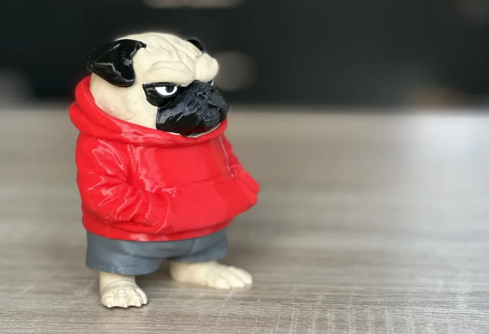 Urban swag Pug - Free 3D Print Model - MakerWorld