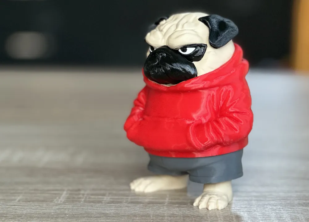 Urban swag Pug - Free 3D Print Model - MakerWorld