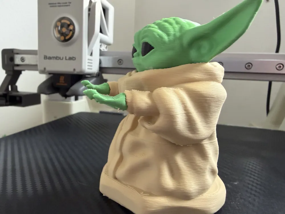 Baby Yoda- Pen holder - Free 3D Print Model - MakerWorld