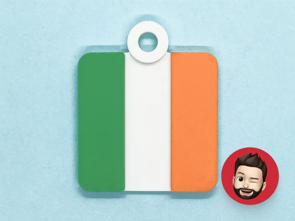 Flags Ireland keychain by nicodeimos - MakerWorld