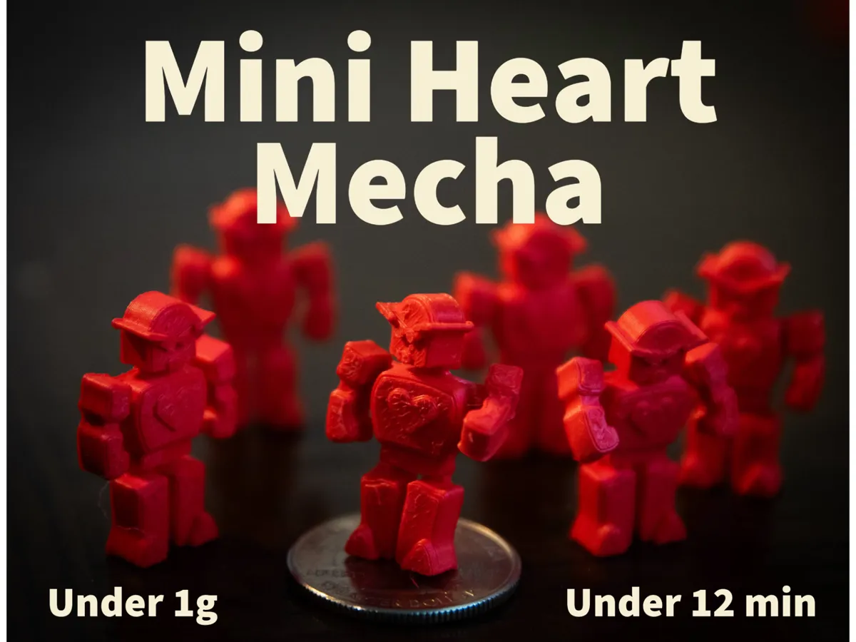 Mini Heart Robot Mecha - Free 3D Print Model - MakerWorld