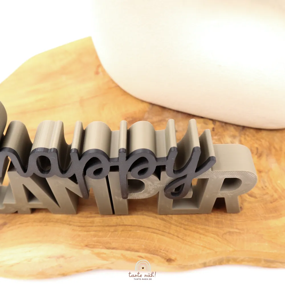 3D lettering "Happy Camper" – Caravan decoration by Katrin MakerWorld ...