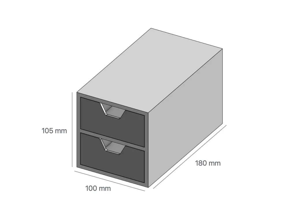 Drawer with Slide Rails - Free 3D Print Model - MakerWorld