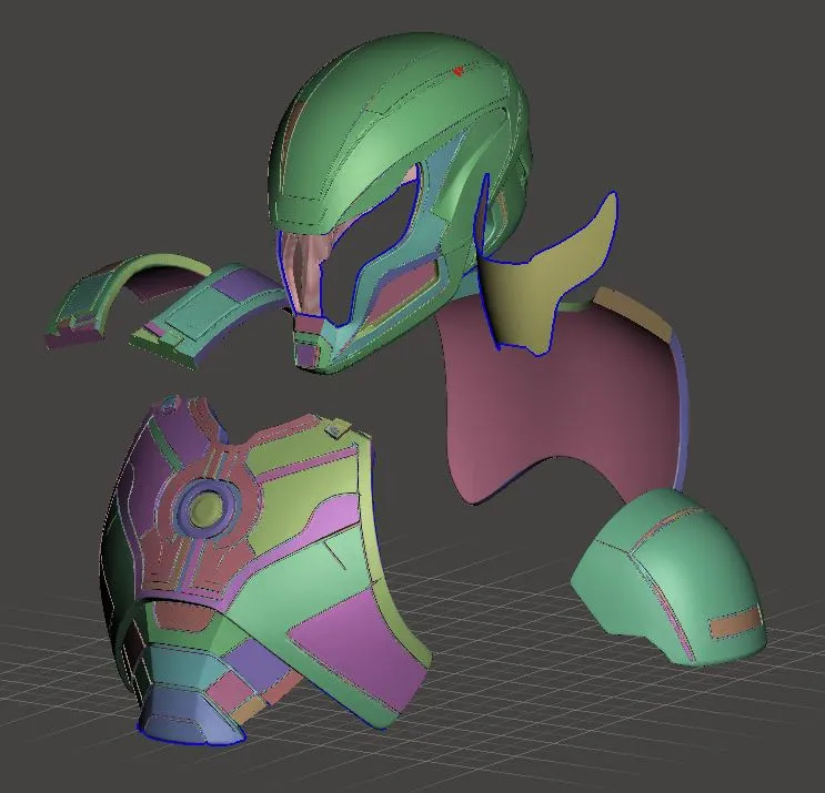 Custom Sci-Fi Armor IN PARTS (Tron Inspired) - Free 3D Print Model ...