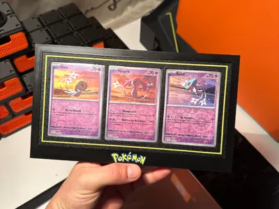 Frame for 3 Pokémon cards by 3Di Belli MakerWorld: Download Free 3D Models