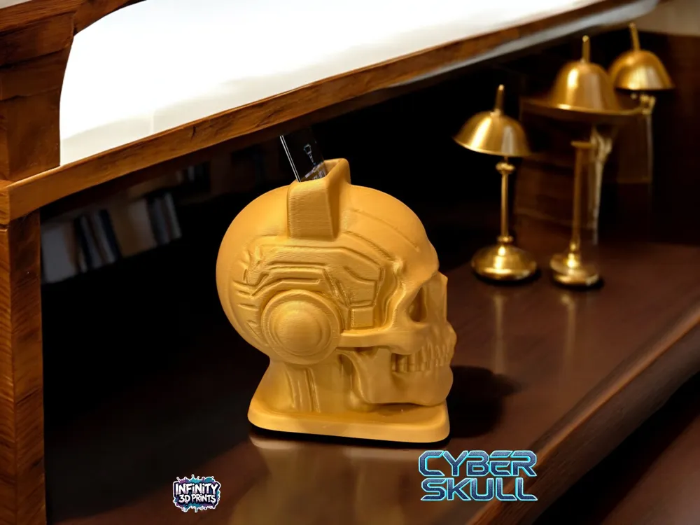 CYBER SKULL BUSINESS CARD HOLDER by INFINITY 3D PRINTS MakerWorld ...