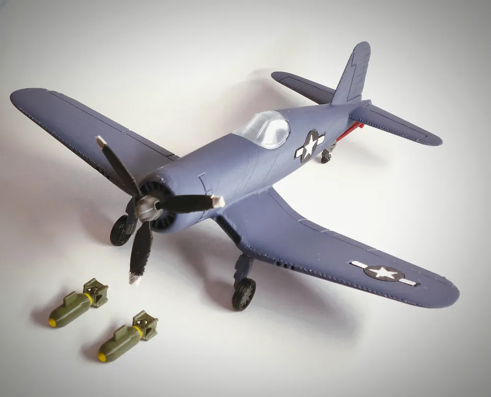 Vought F4U Corsair - Ground/Attack Version - 1:72 - Free 3D Print Model ...