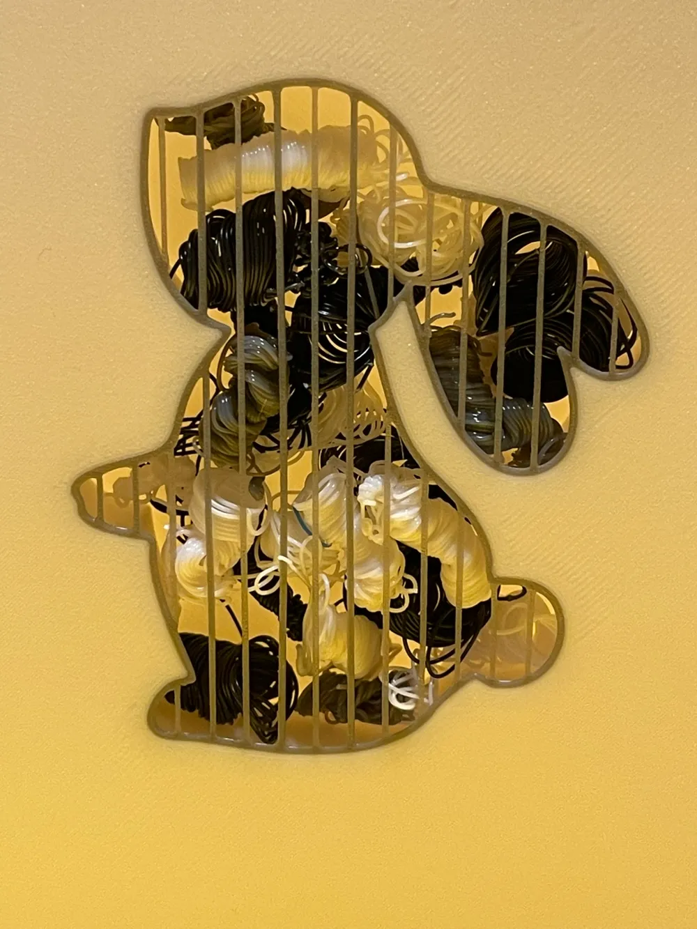 Cute Rabbit picture frame with poop filament by DiggyLabs - MakerWorld