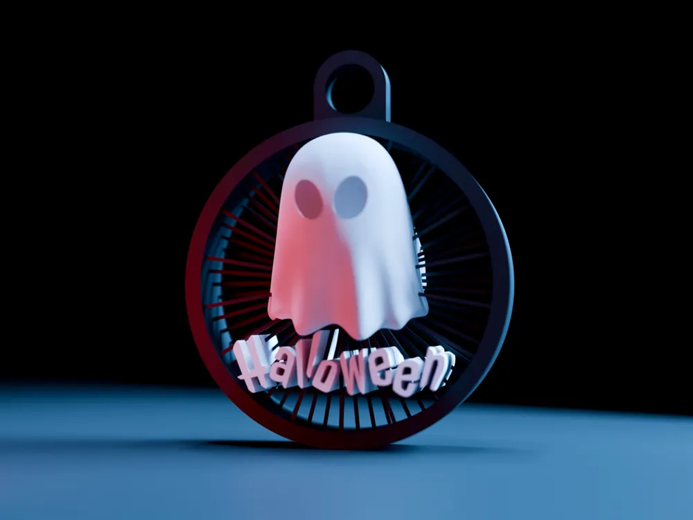 Halloween Keychain_Ghost_String ART by A_ilterish - MakerWorld