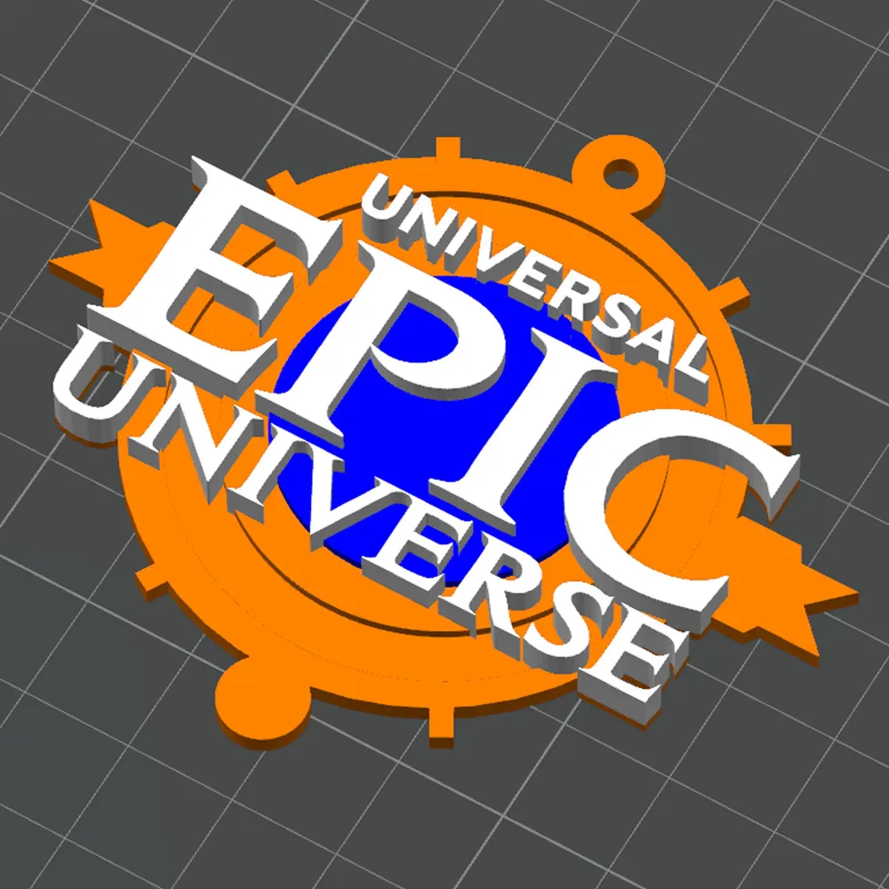 Epic Universe Logo 3D Keychain Hang Tag by QuAcKeR3D MakerWorld ...