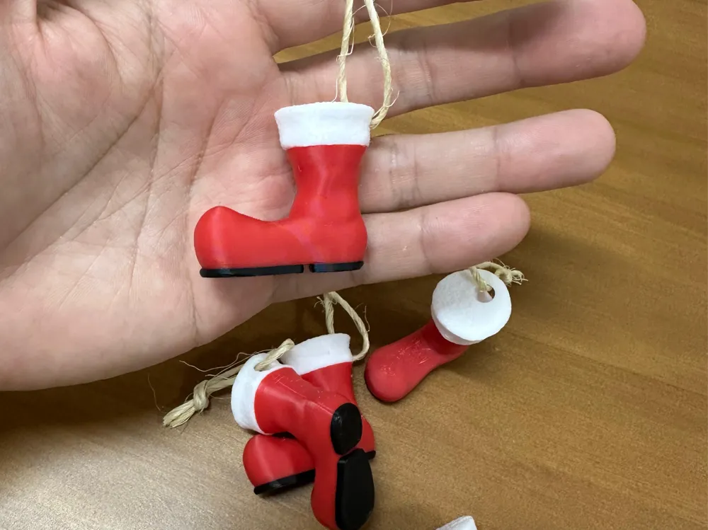NO AMS - Santa Claus Boot Tree Ornament Souvenir by UniDuni3d - MakerWorld