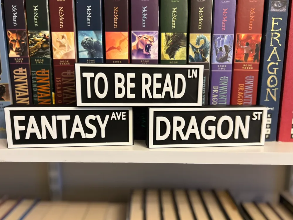 Bookish Street Book Sign by PrintCraft 3D MakerWorld: Download Free 3D ...