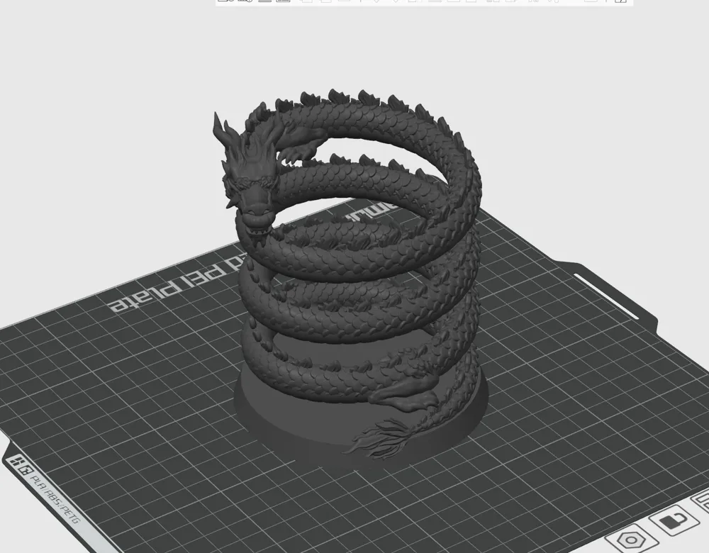 Panlong pillar pen holder 盘龙笔筒 by D.KIN - MakerWorld