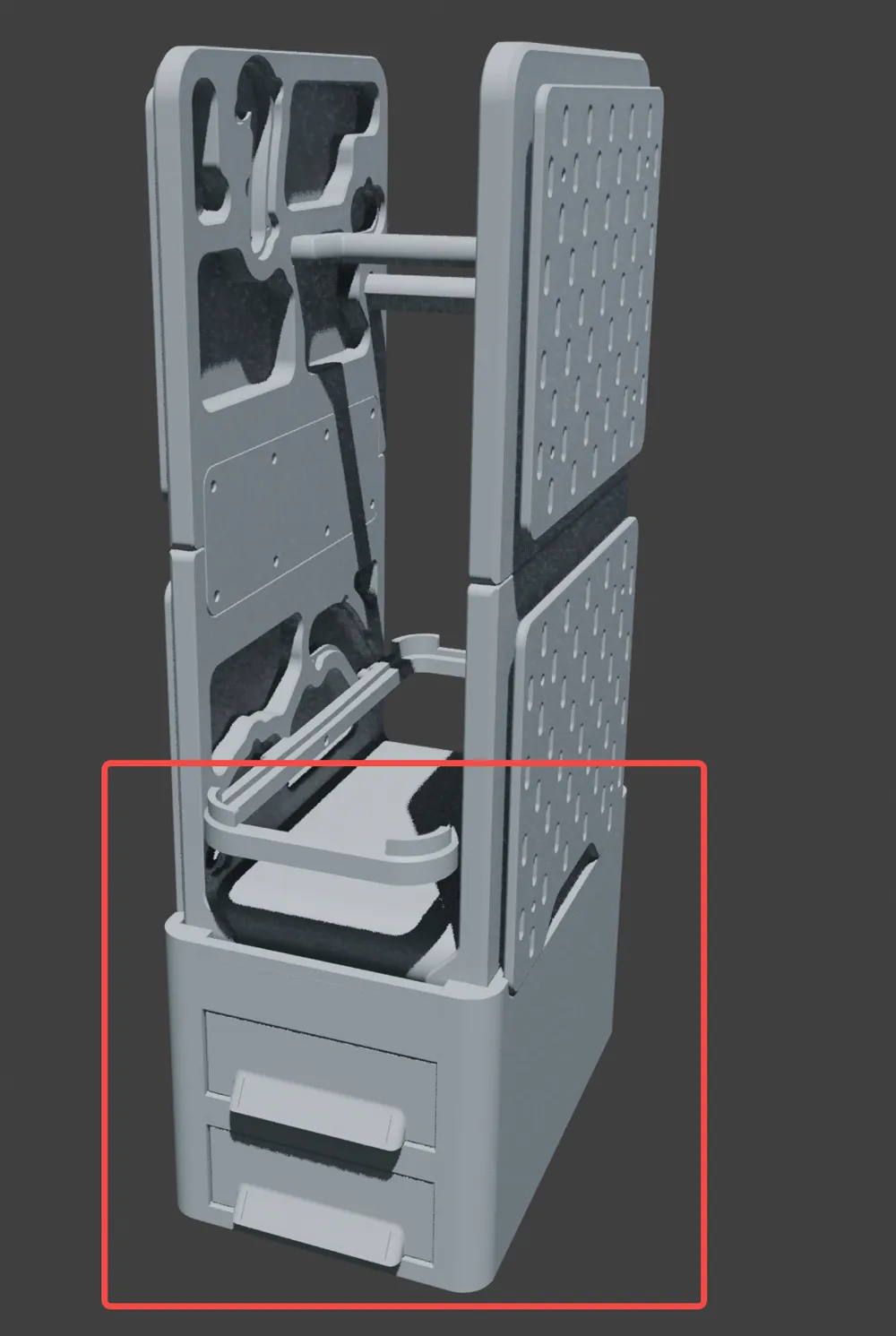 AMS HT stacking bracket drawer base (unfinished, test model) - Free 3D ...