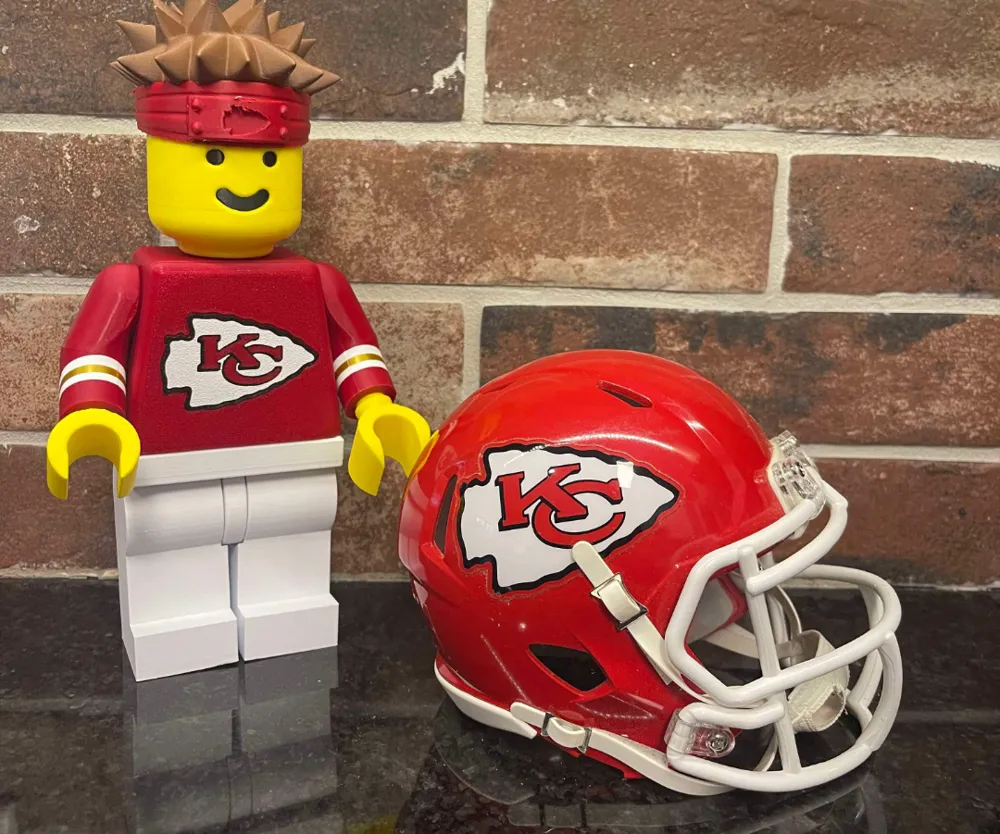 Patrick Mahomes Hair for Brick Man - Free 3D Print Model - MakerWorld