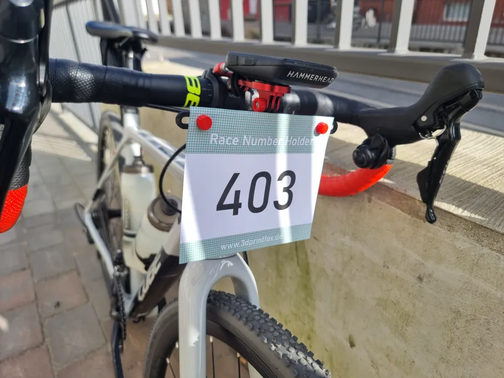 Race Number Holder Gravel Road Bike Race Number - Free 3D Print Model ...