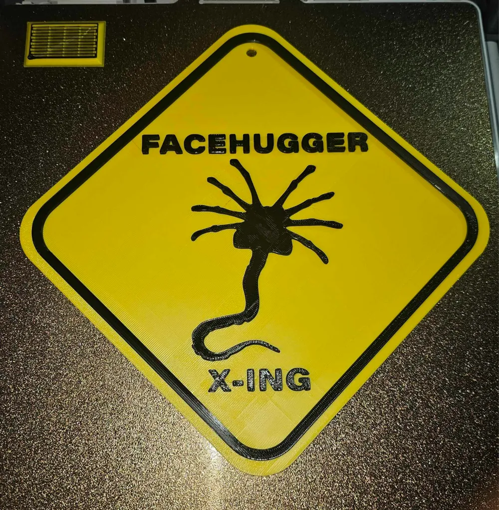 Facehugger X-ing Sign by 3dProStudio - MakerWorld