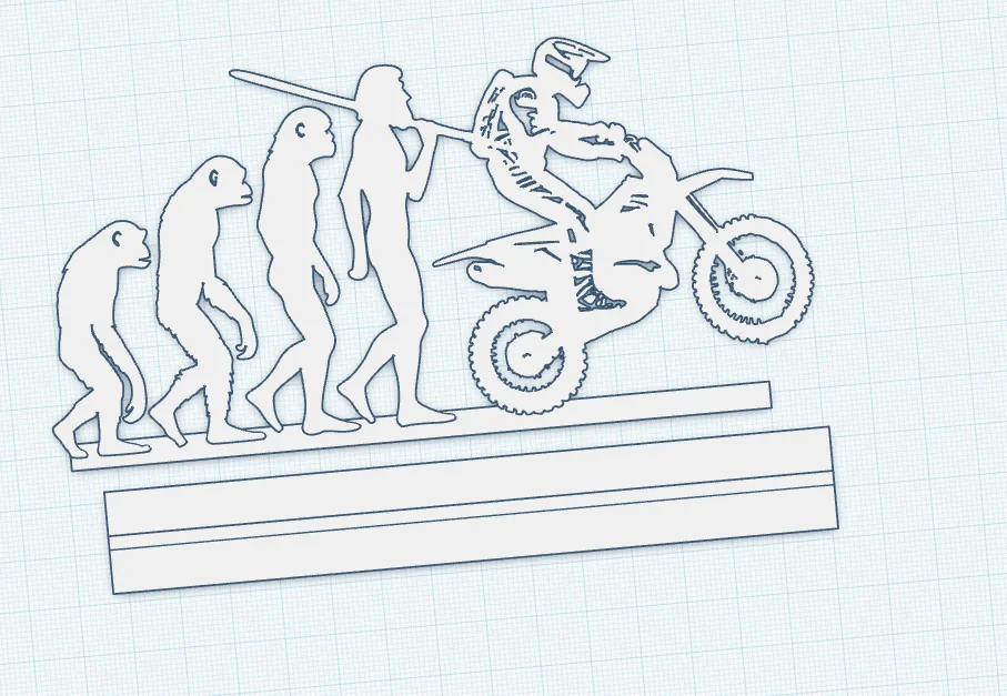 Enduro Motorbike Human Evolution Silhouette by ccrccrdk MakerWorld ...