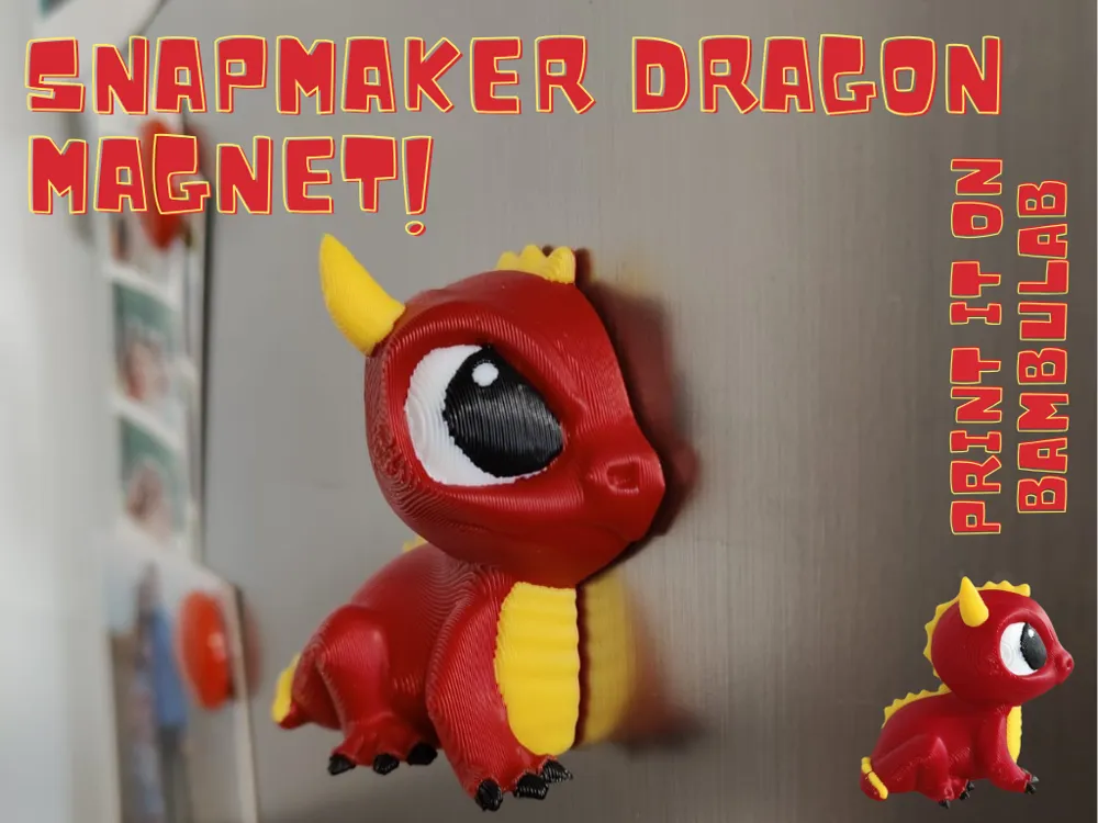 Snapmaker Dragon magnet!! - Free 3D Print Model - MakerWorld
