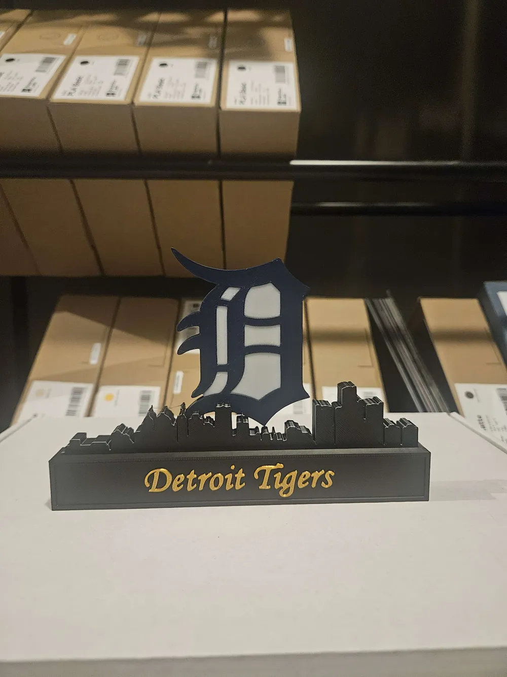 Detroit Tigers with skyline of Detroit MLB by Jessie_3d_artMakerWorld ...