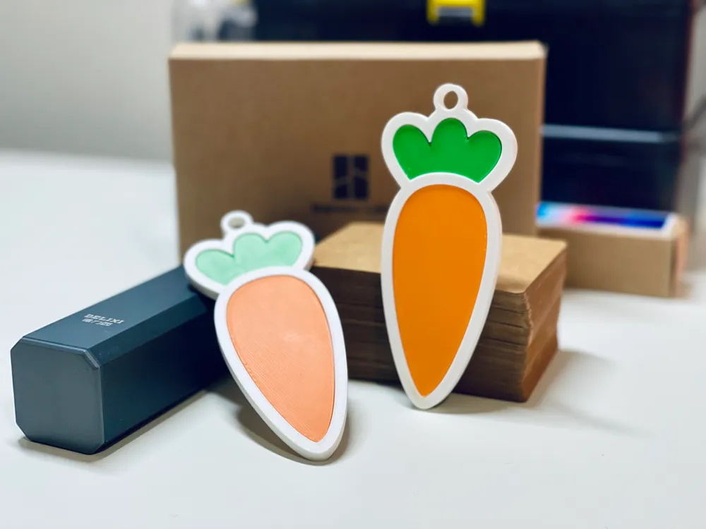Cute Carrots Key Tag / NFC Tag by Evan_muhaha - MakerWorld