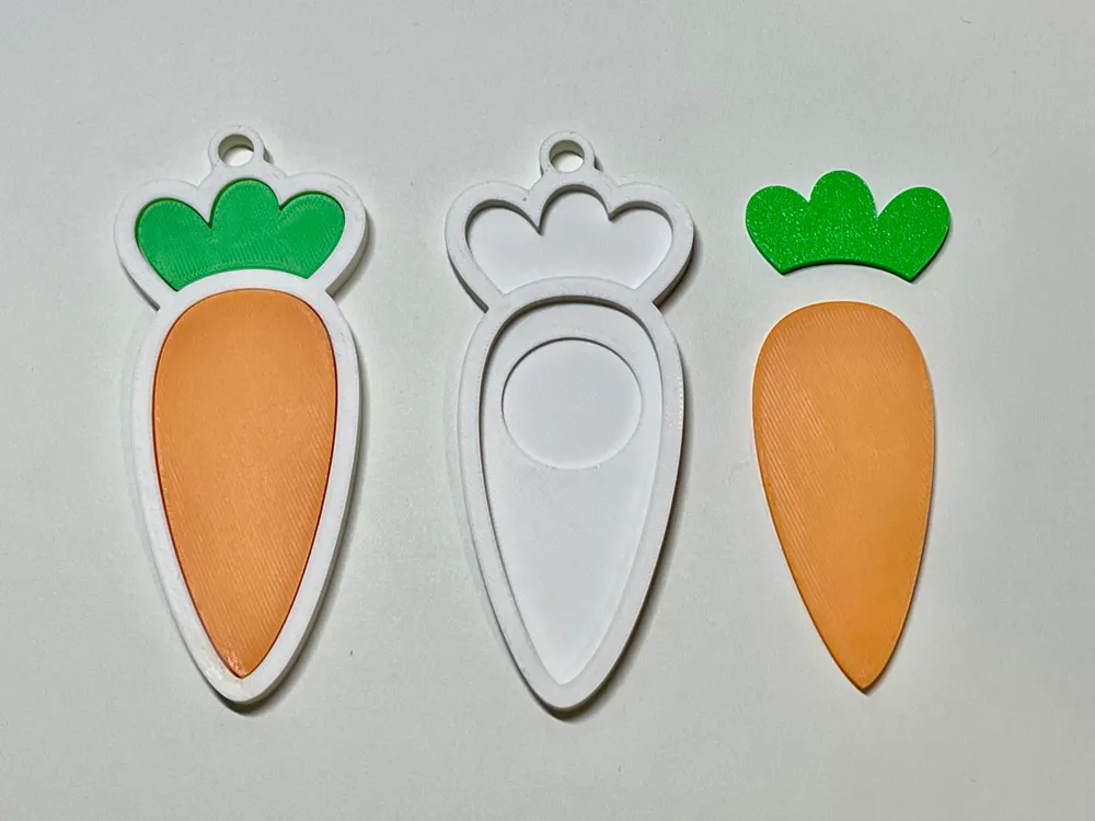 Cute Carrots Key Tag / NFC Tag by Evan_muhaha - MakerWorld