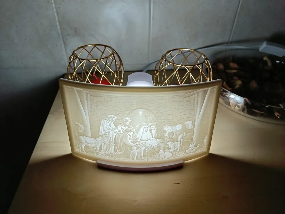Nativity Christmas Lithophane Lamp 110/220v - Free 3D Print Model ...