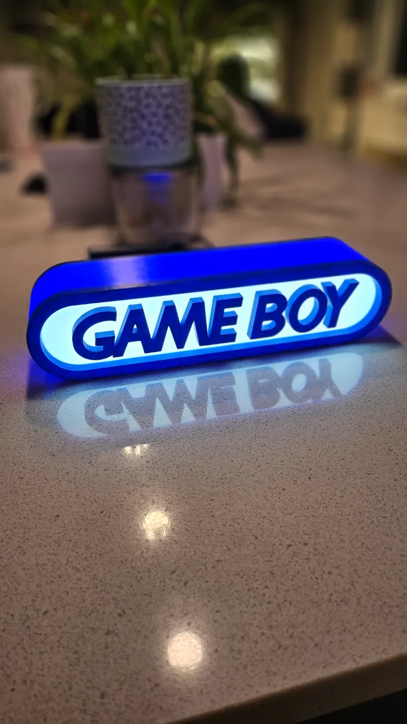 Game Boy Led lightbox by Tommy Gun MakerWorld: Download Free 3D Models